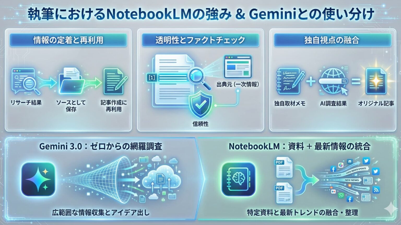 NotebookLM「Deep Research」徹底解説。調査と執筆を全自動化 | AIエージェントナビ