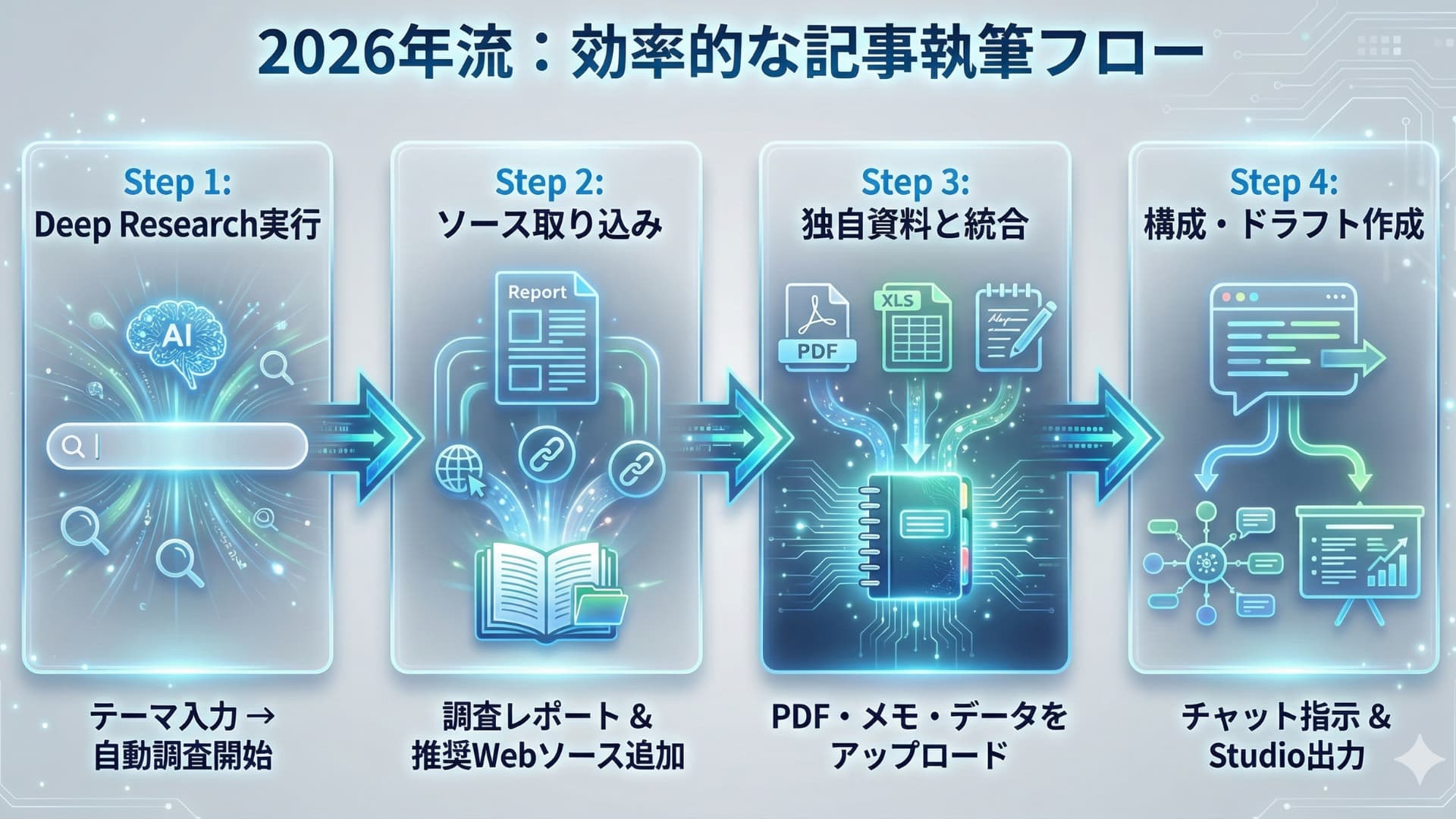 NotebookLM「Deep Research」徹底解説。調査と執筆を全自動化 | AIエージェントナビ