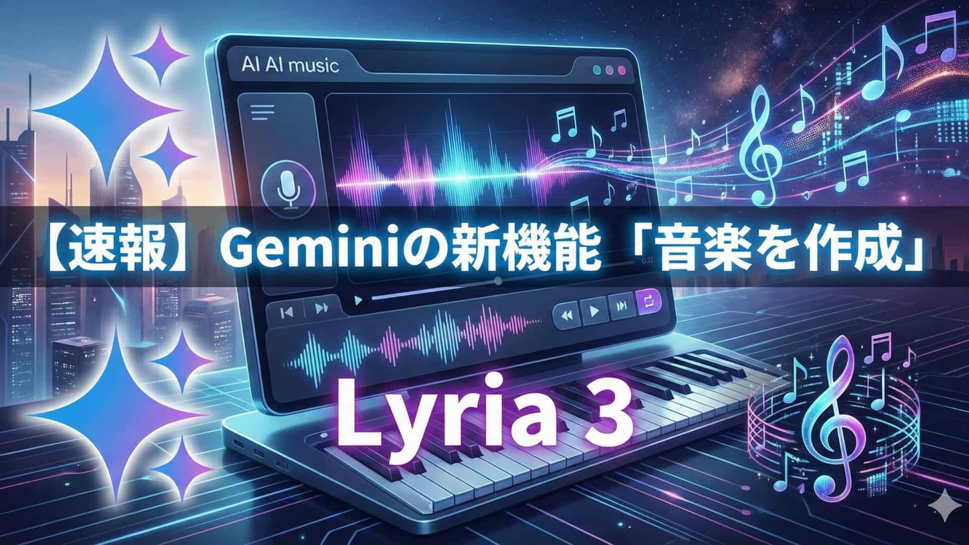 【速報】Geminiの新機能「音楽を作成」｜音楽生成AI「Lyria 3」が神すぎる！ | AIエージェントナビ
