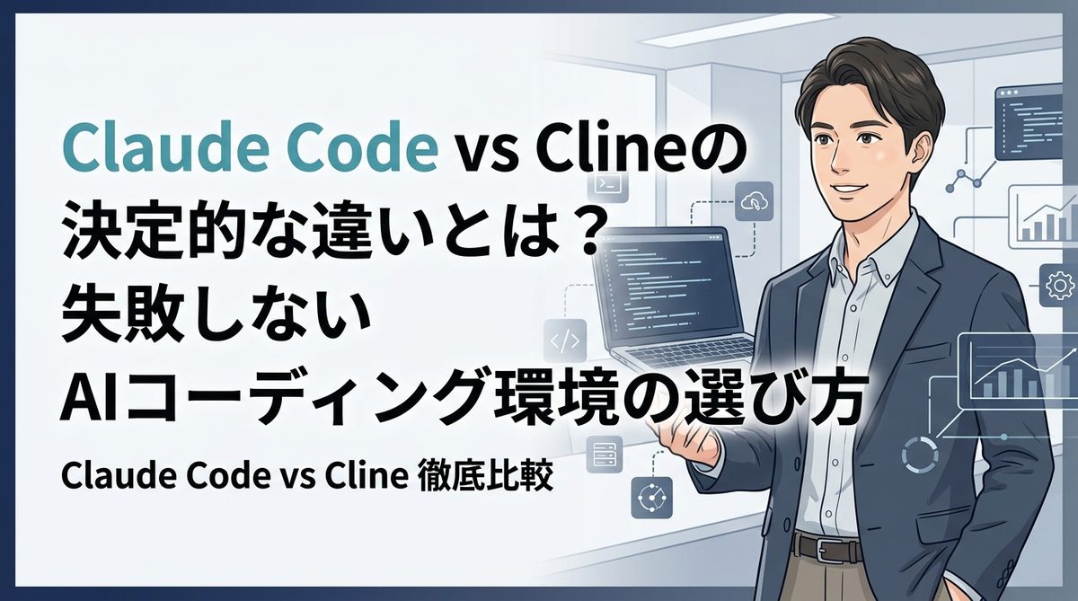 【2025年最新】Claude Code vs Clineの決定的な違いとは？失敗しないAIコーディング環境の選び方 | AIエージェントナビ
